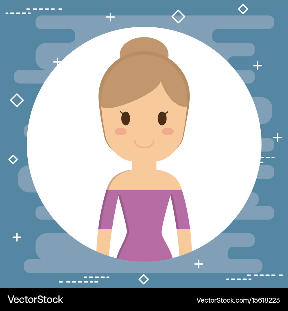 Cartoon woman icon Royalty Free Vector Image - VectorStock