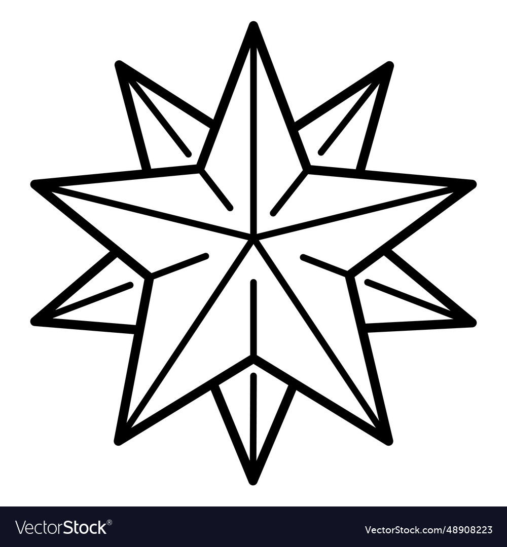 Magic star stroke Royalty Free Vector Image - VectorStock
