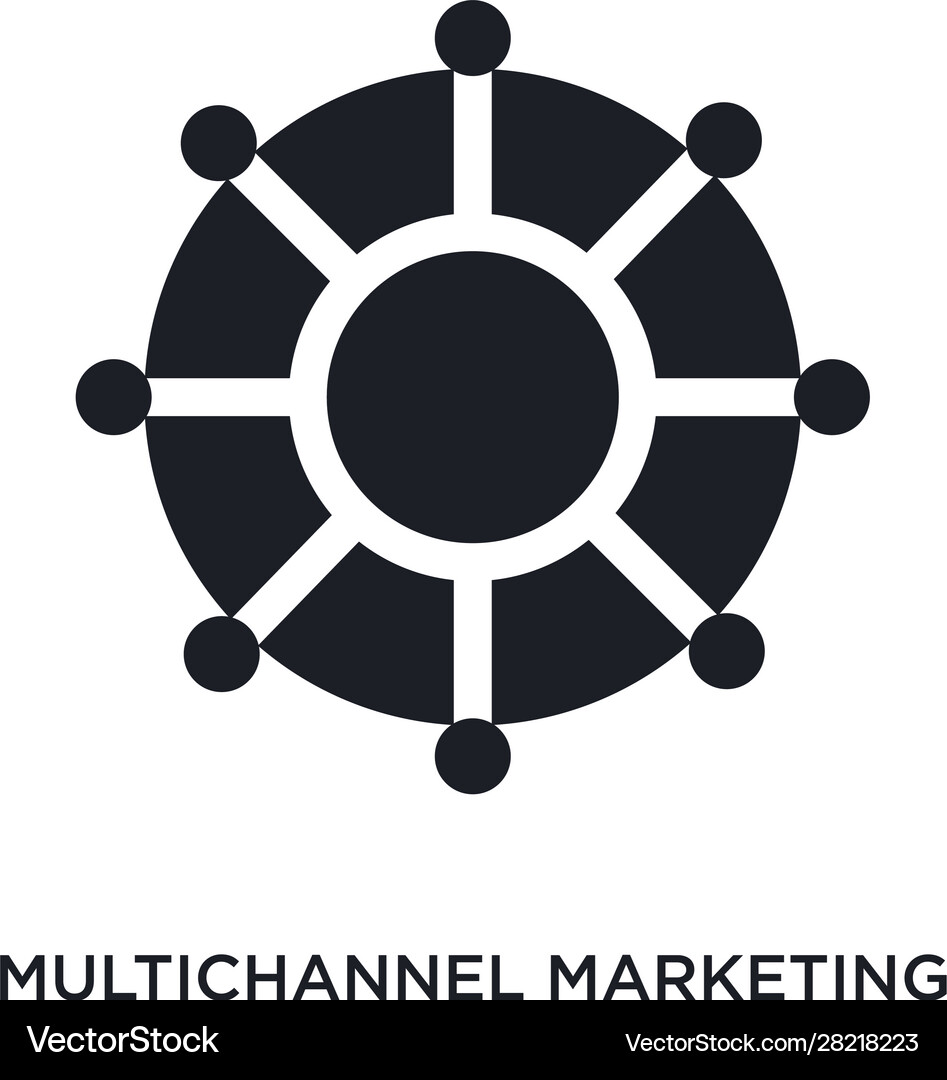 Multichannel marketing isolated icon simple Vector Image