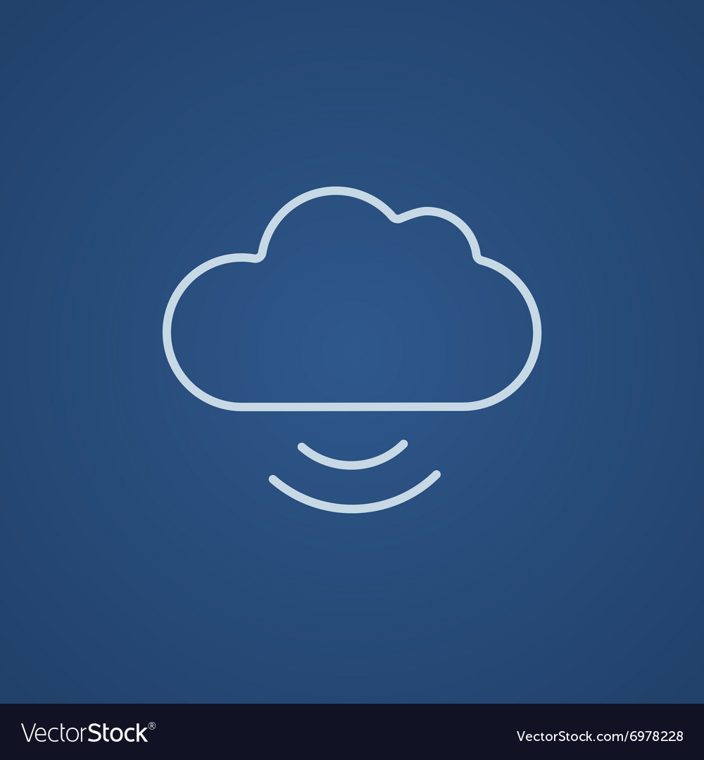 Cloud computing line icon Royalty Free Vector Image