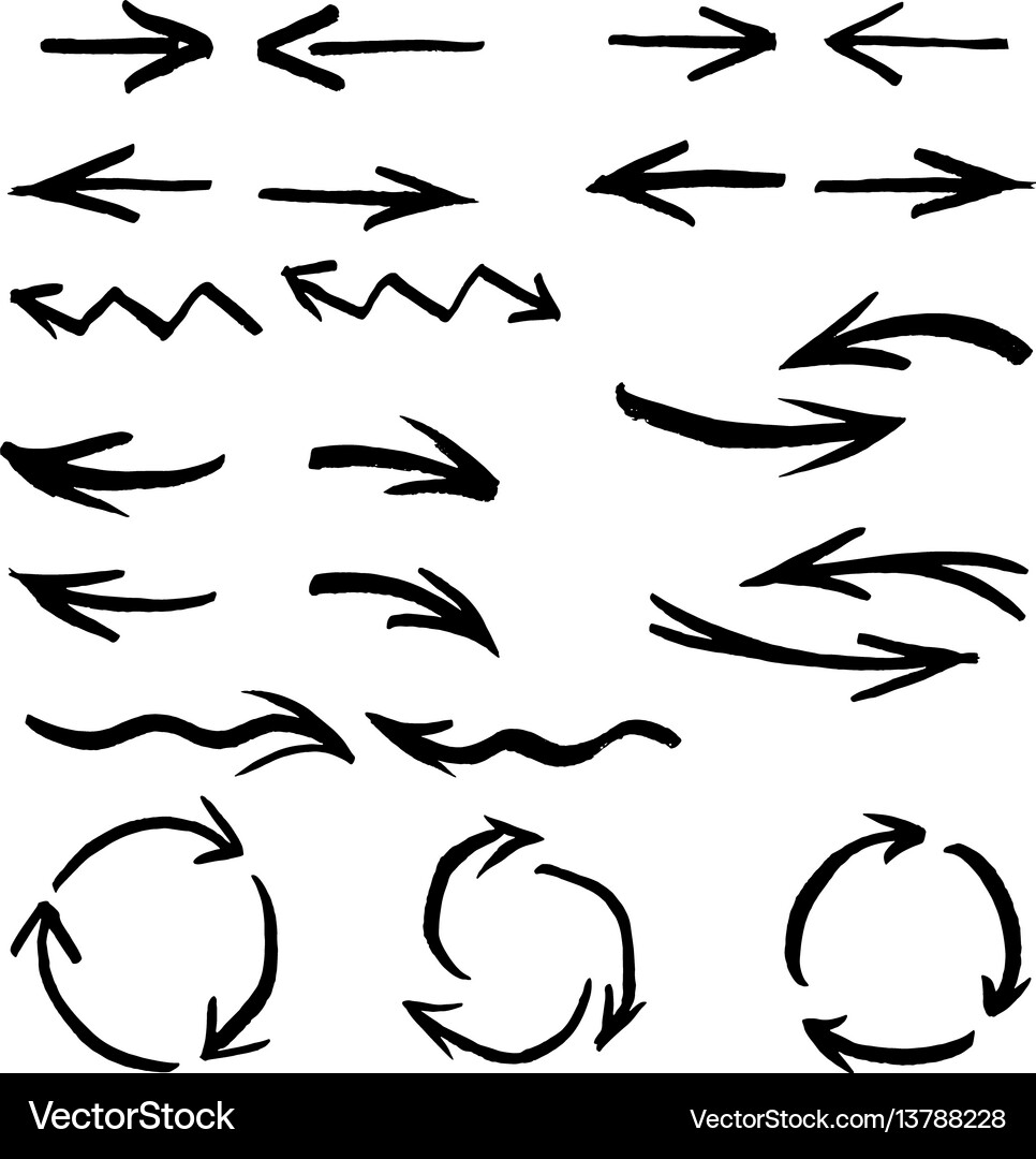 Collection of arrows and design elements Vector Image