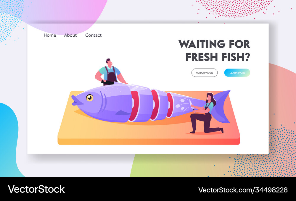 Fishery industry seafood retail distribution Vector Image