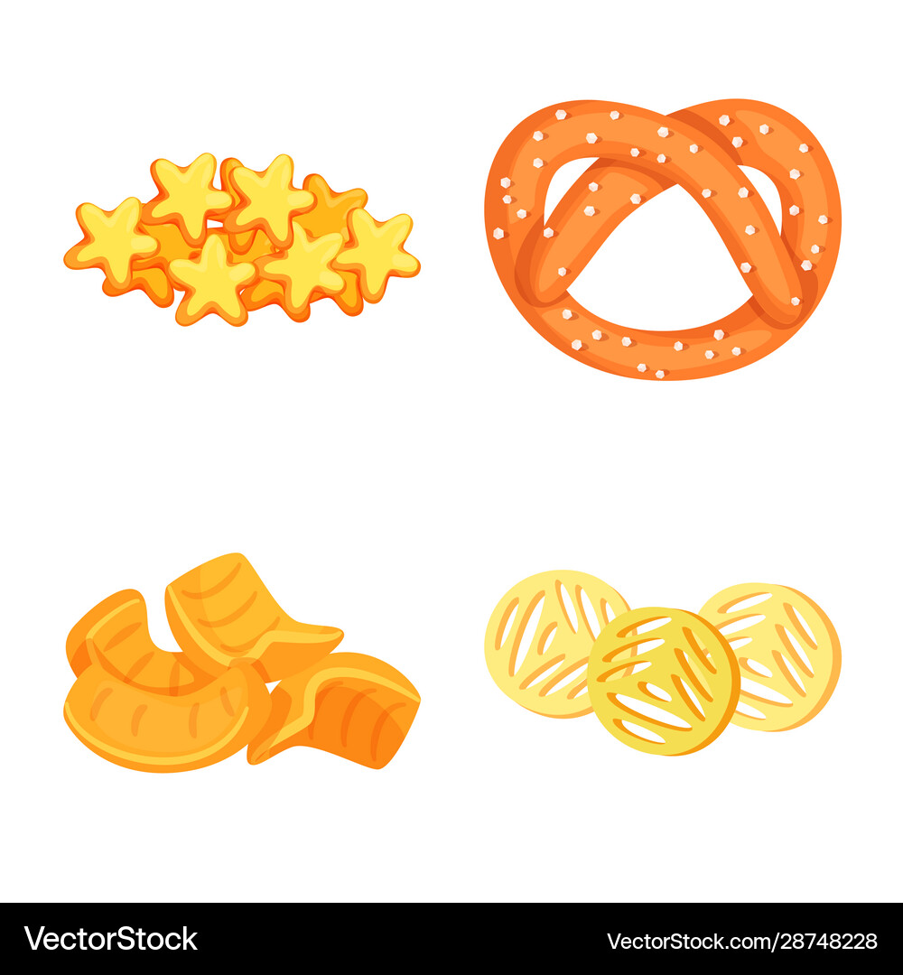 Food and crunchy icon set Royalty Free Vector Image