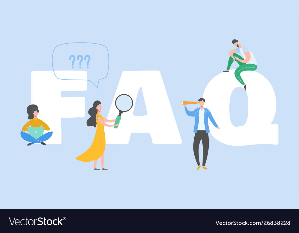 Frequently asked questions concept question Vector Image