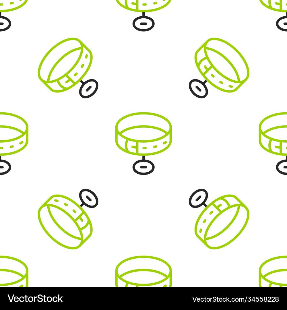 Line collar with name tag icon isolated seamless Vector Image