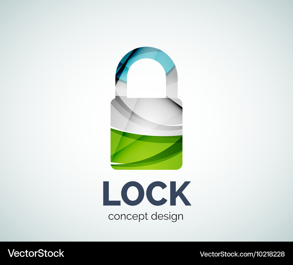 Lock logo business branding icon created Vector Image