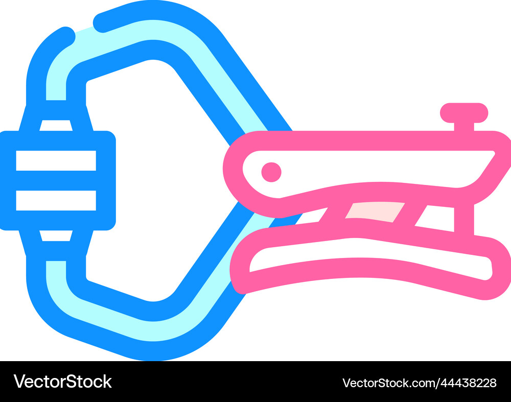 Locking clamp color icon Royalty Free Vector Image