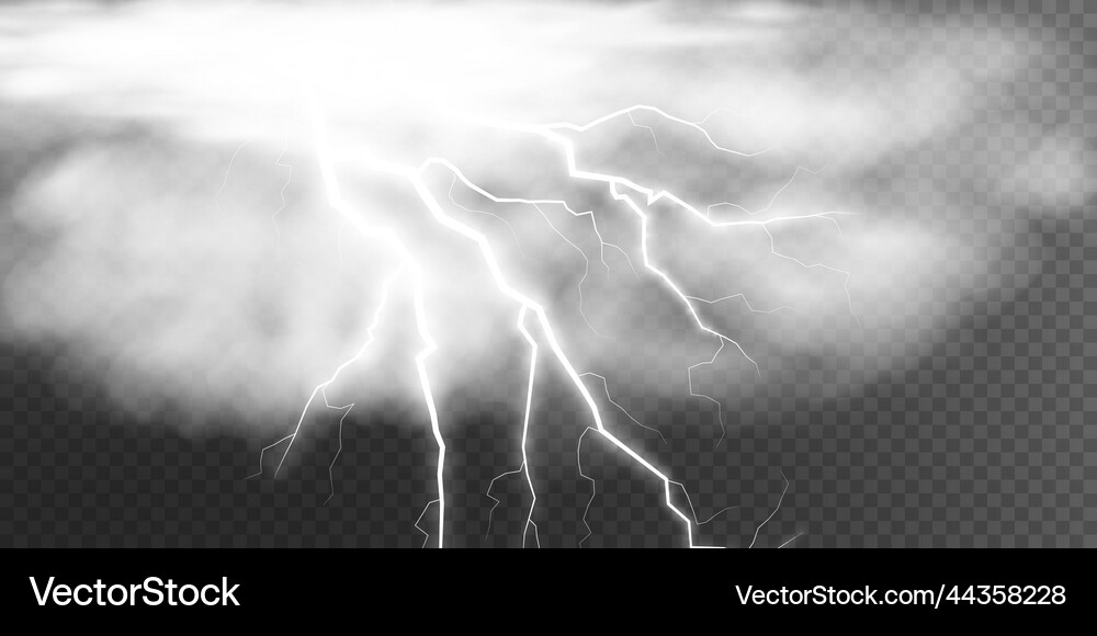 Set of lightning magical and bright light effect Vector Image