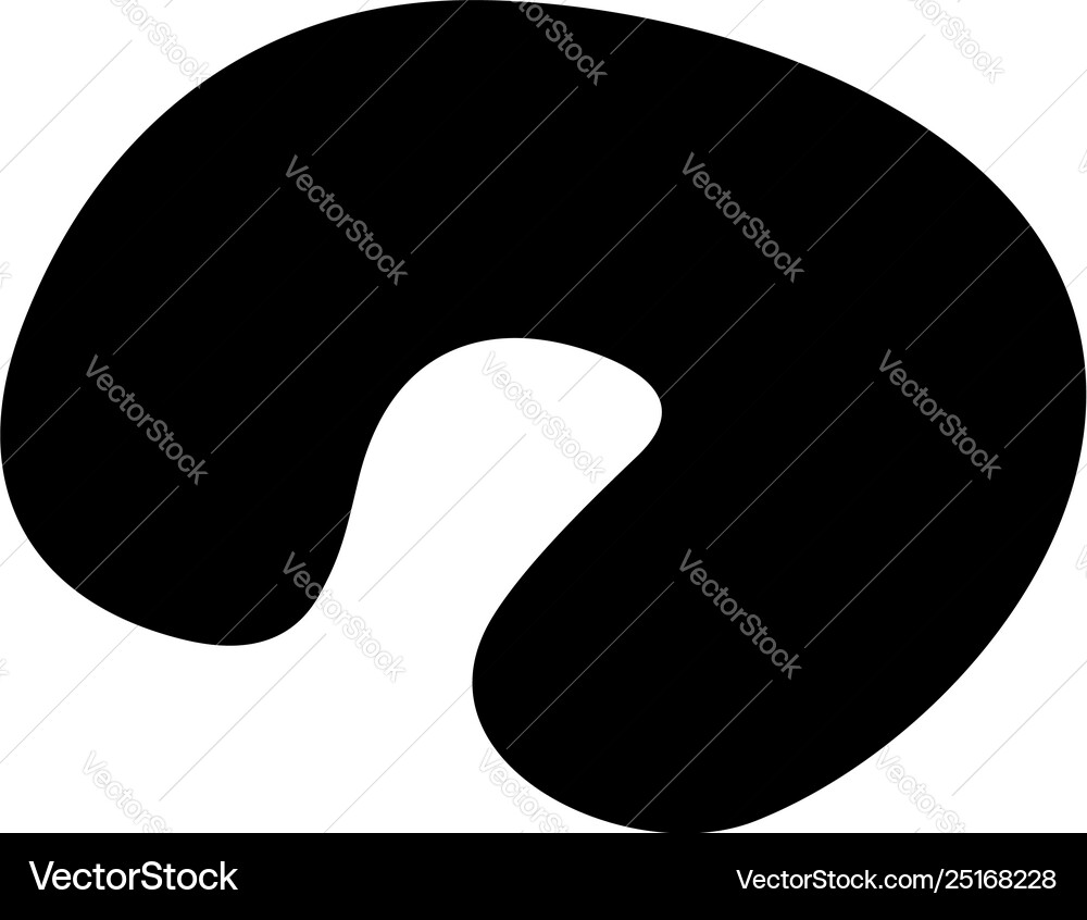 U-shaped travel neck and cervical pillow Vector Image