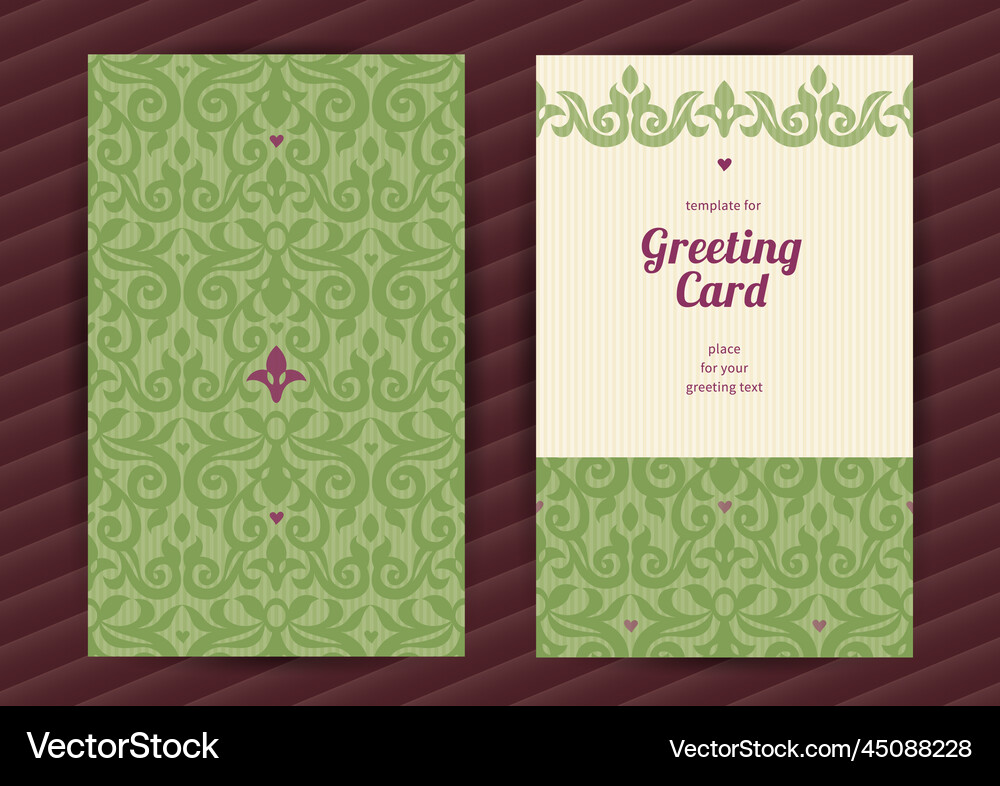 Vintage ornate cards with victorian elements Vector Image
