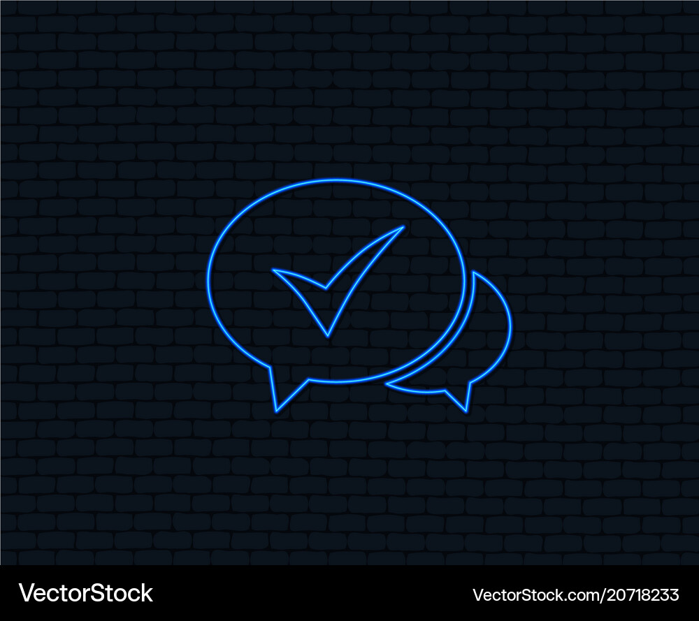 Chat check sign icon yes or tick symbol Royalty Free Vector