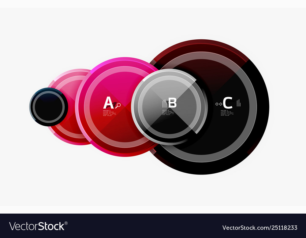 Circular pattern abstract circles composition Vector Image