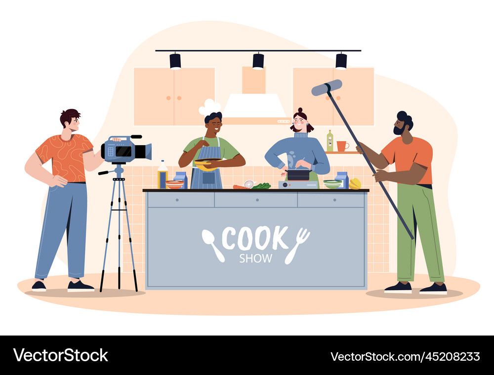 Cooking tv show Royalty Free Vector Image - VectorStock