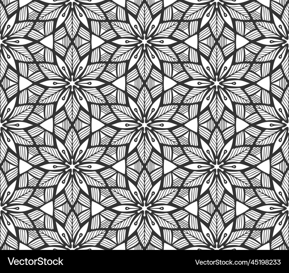 Flat arabic turkish fabric flower seamless pattern