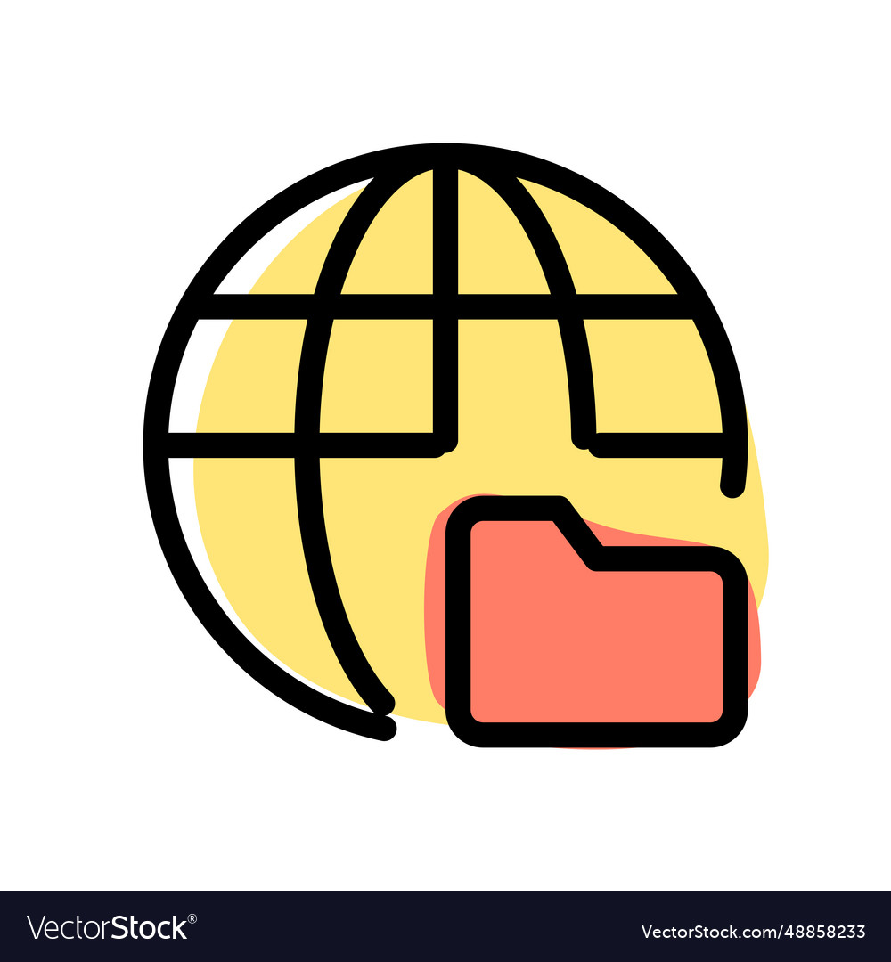 Folder collecting data curated from web Royalty Free Vector