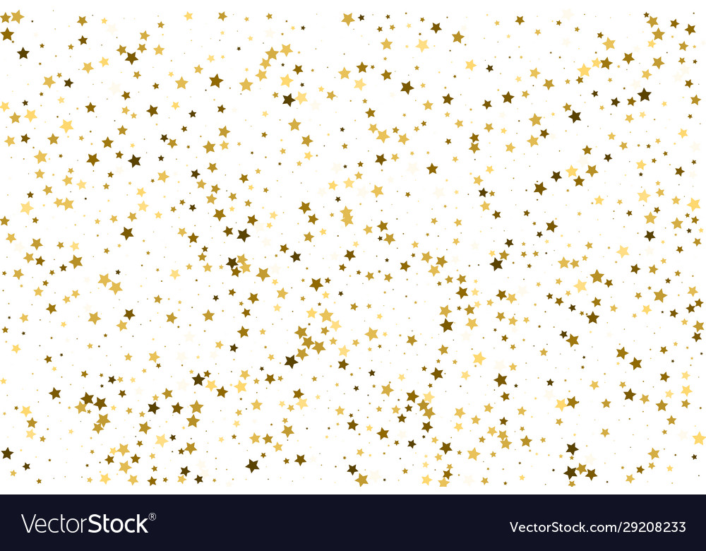 Gold stars confetti holiday party decor Royalty Free Vector