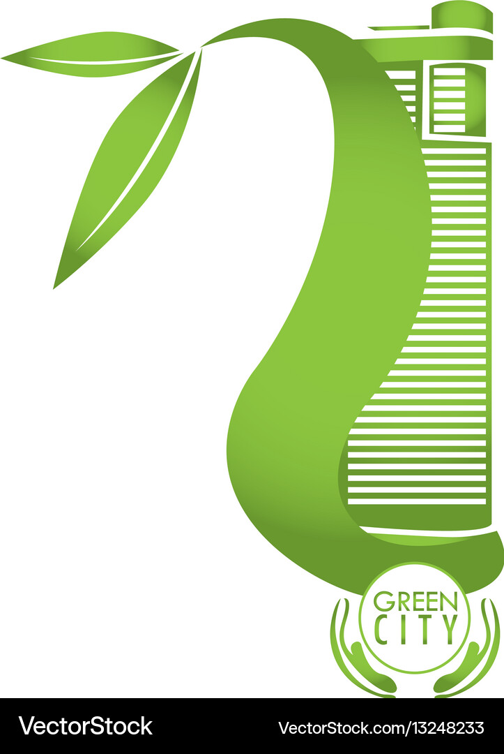Green city Royalty Free Vector Image - VectorStock