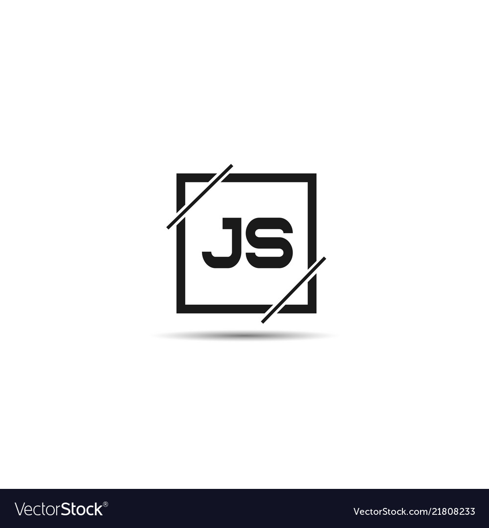 Initial letter js logo template design Royalty Free Vector