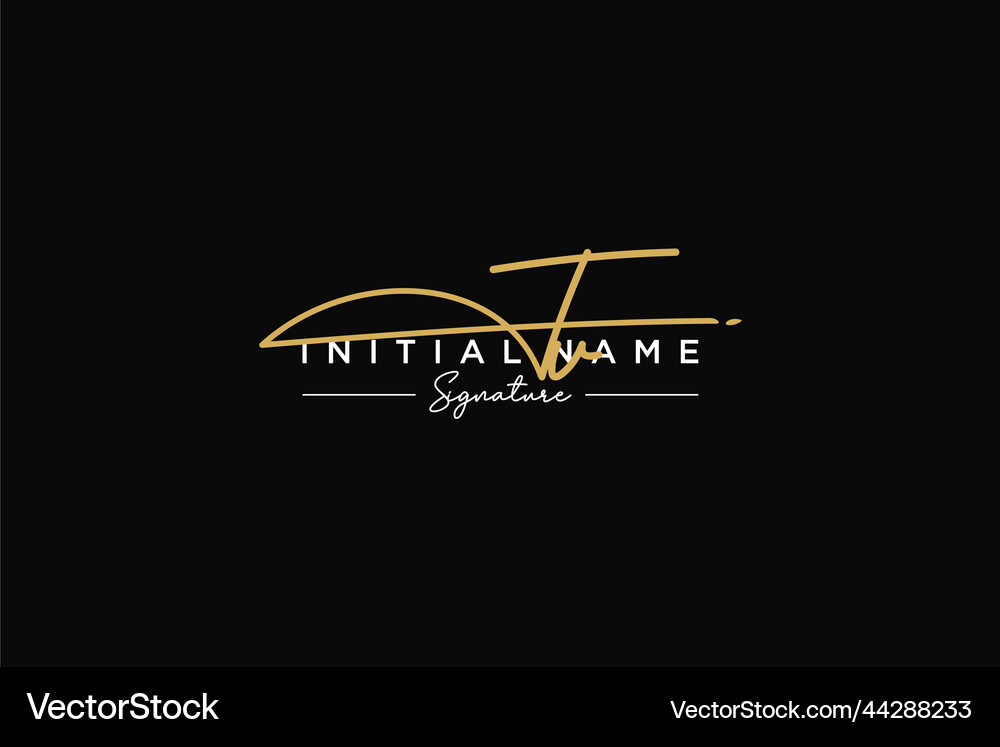 Initial tv signature logo template hand drawn Vector Image