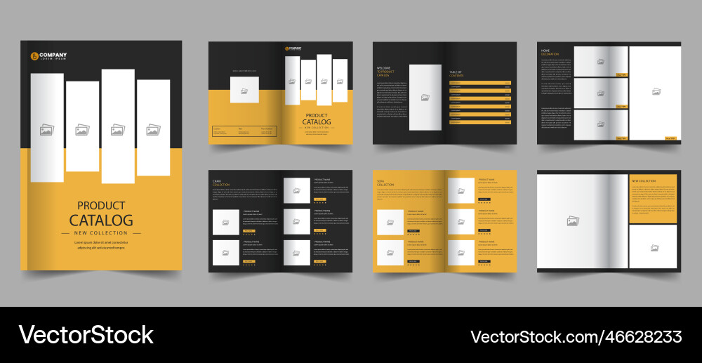 Minimal product catalog template and product Vector Image