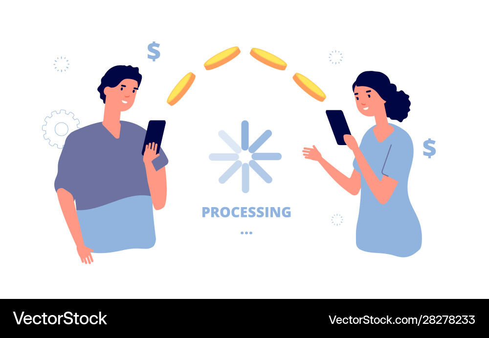 Money transfer mobile payment transaction service Vector Image