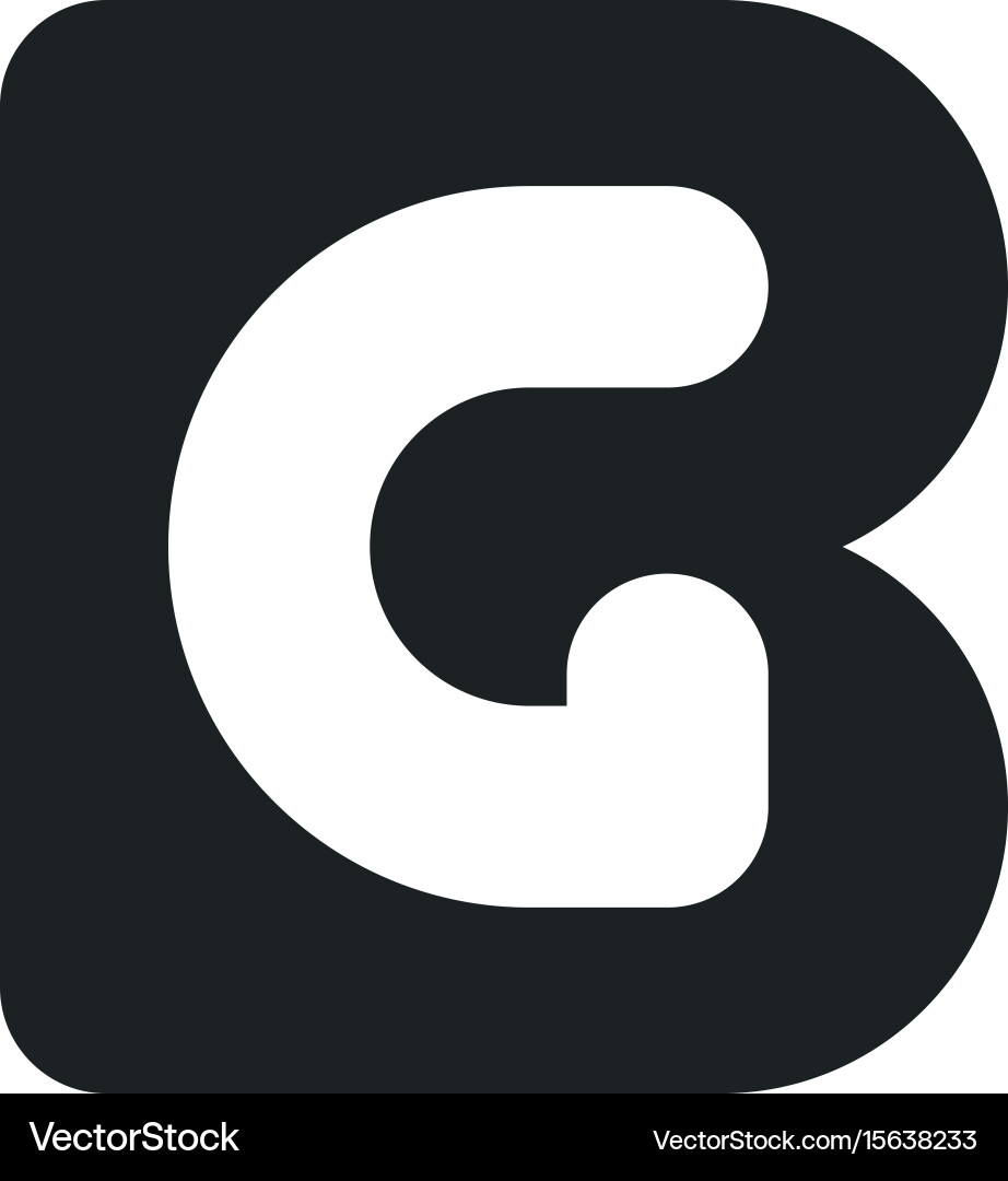 Monogram logo made from black letters b and g Vector Image