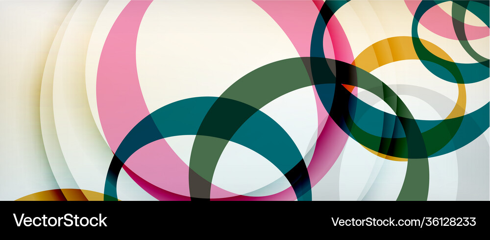 Ring geometric shapes o letter repetition Vector Image