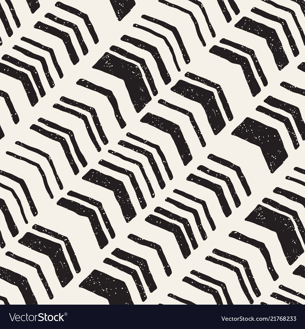Seamless hand drawn style chevron pattern Vector Image