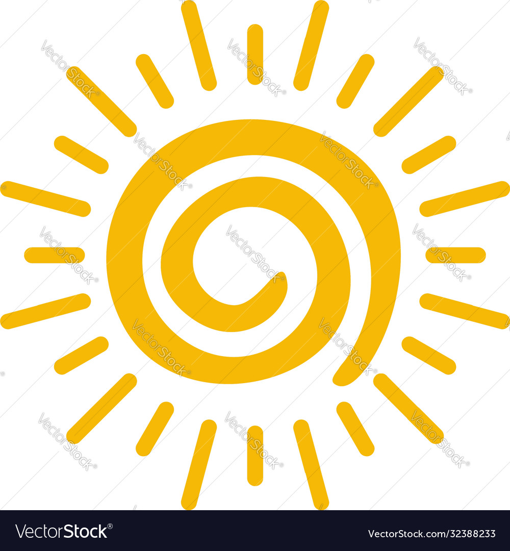 Sun logo Royalty Free Vector Image - VectorStock