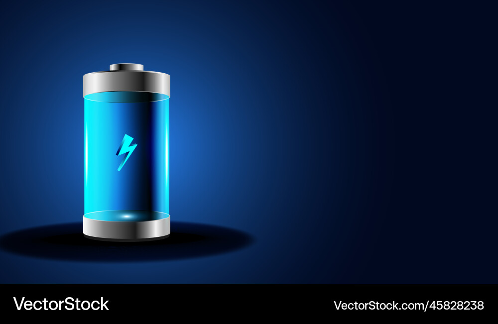 Abstract electric battery ev clean energy modern Vector Image