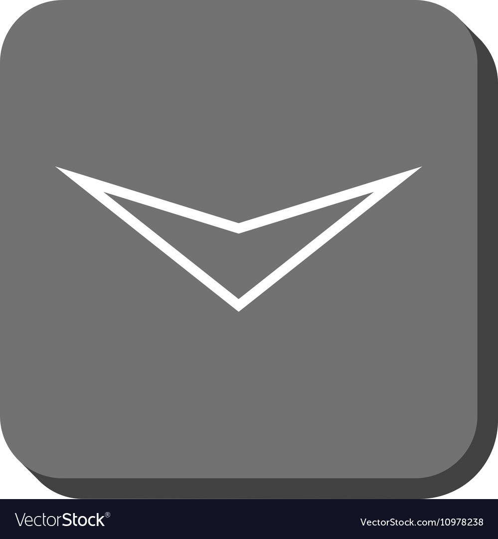 Arrowhead down rounded square icon Royalty Free Vector Image