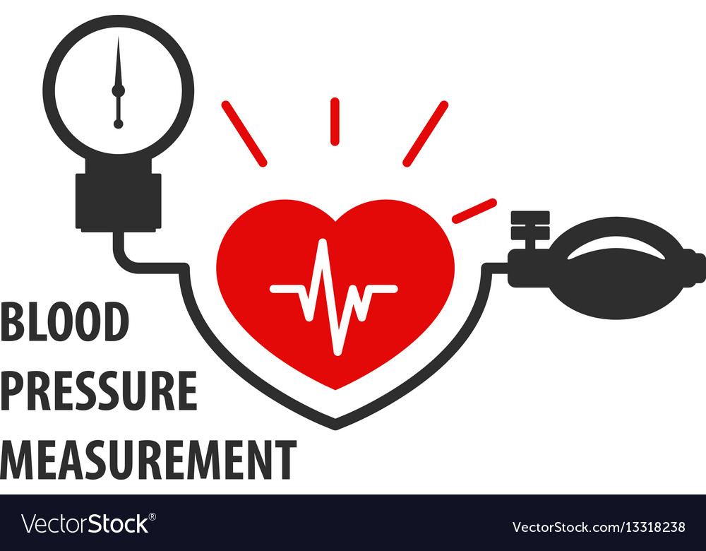 Blood Pressure Measurement Icon Heart Care Vector Image