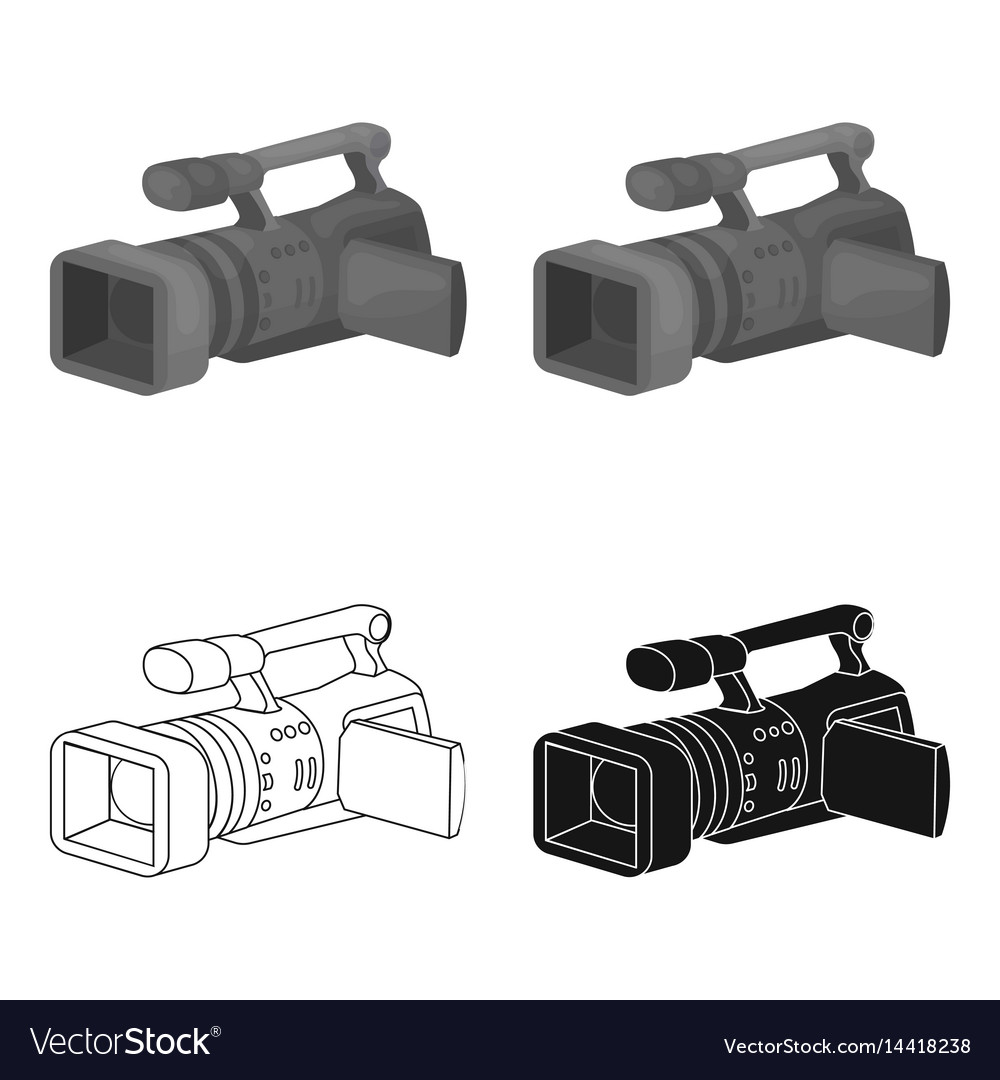 Camcorder icon in cartoon style isolated on white Vector Image