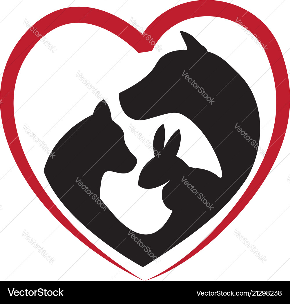 Cat dog and rabbit silhouettes Royalty Free Vector Image