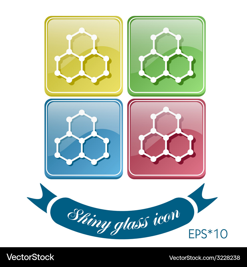 Chemical compound symbol chemistry icon science Vector Image
