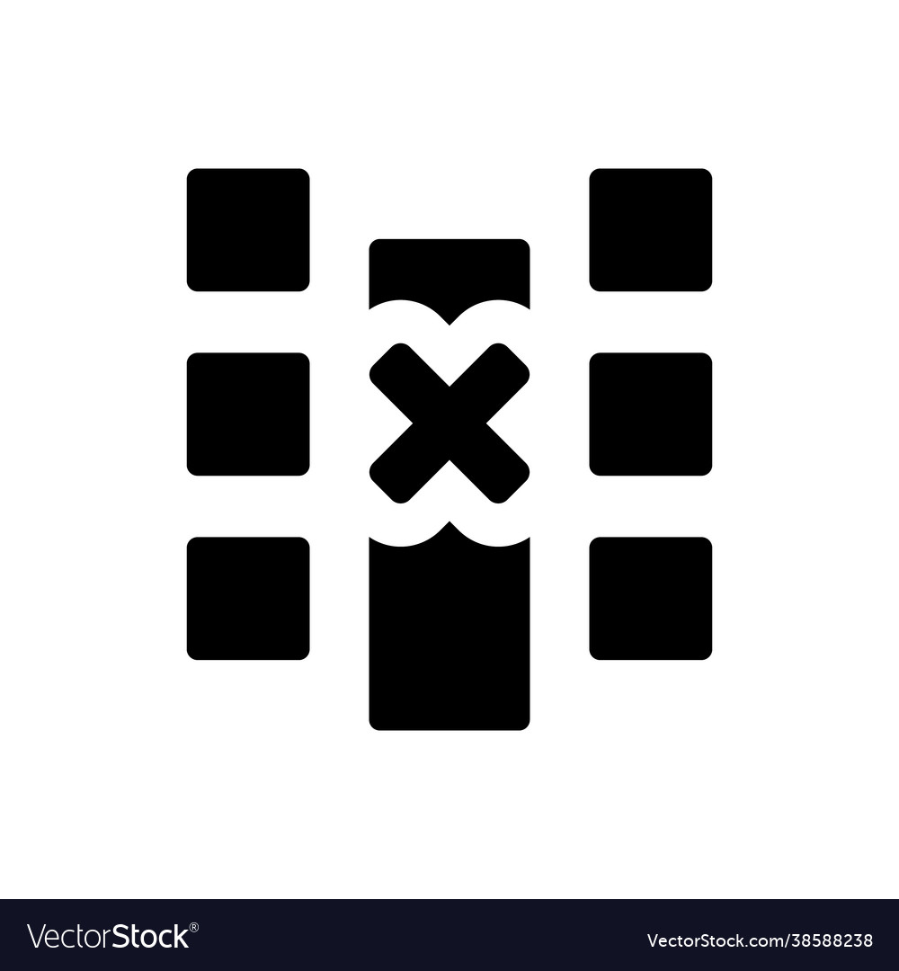 Column delete icon Royalty Free Vector Image - VectorStock