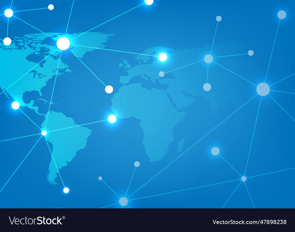 Global technology network Royalty Free Vector Image