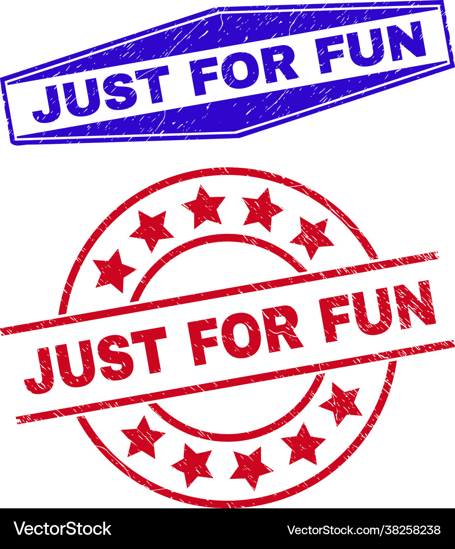 Just for fun unclean badges in circle and Vector Image