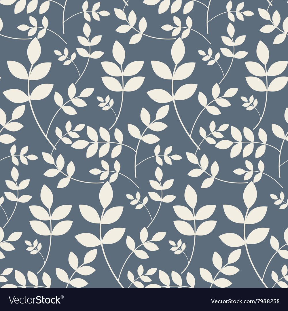 Leaves branches floral seamless pattern Royalty Free Vector