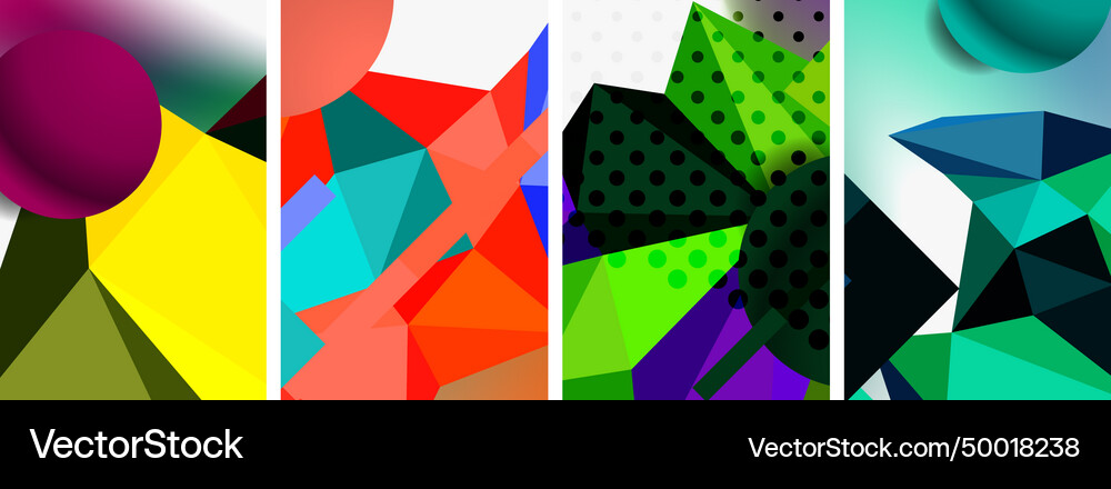 Set of geometric abstract composition with spheres