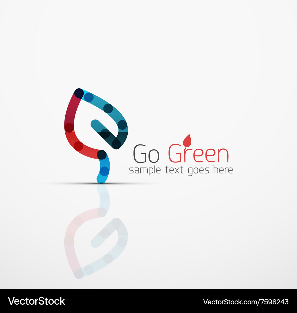 Abstract logo idea eco leaf nature plant Vector Image