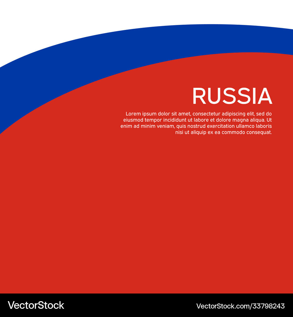 Abstract waving flag russia flat style Royalty Free Vector