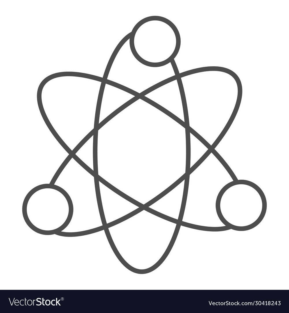 Atom structure thin line icon corpuscle Royalty Free Vector Atom structure thin line icon corpuscle Royalty Free Vector