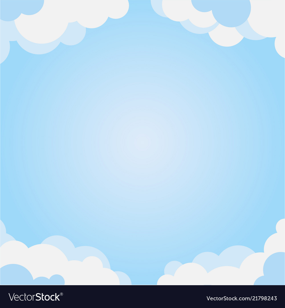 Blue Sky Cloud Frame Royalty Free Vector Image