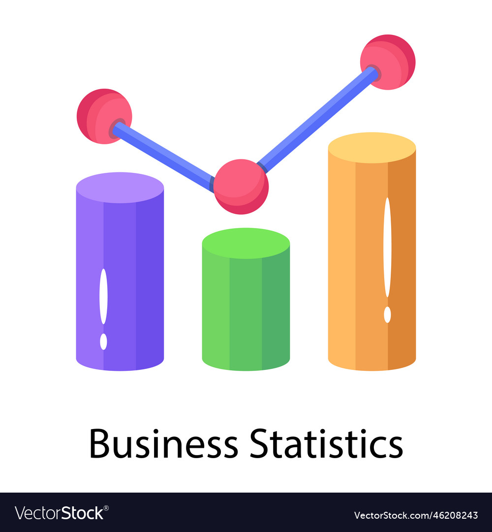 Business statistics Royalty Free Vector Image - VectorStock
