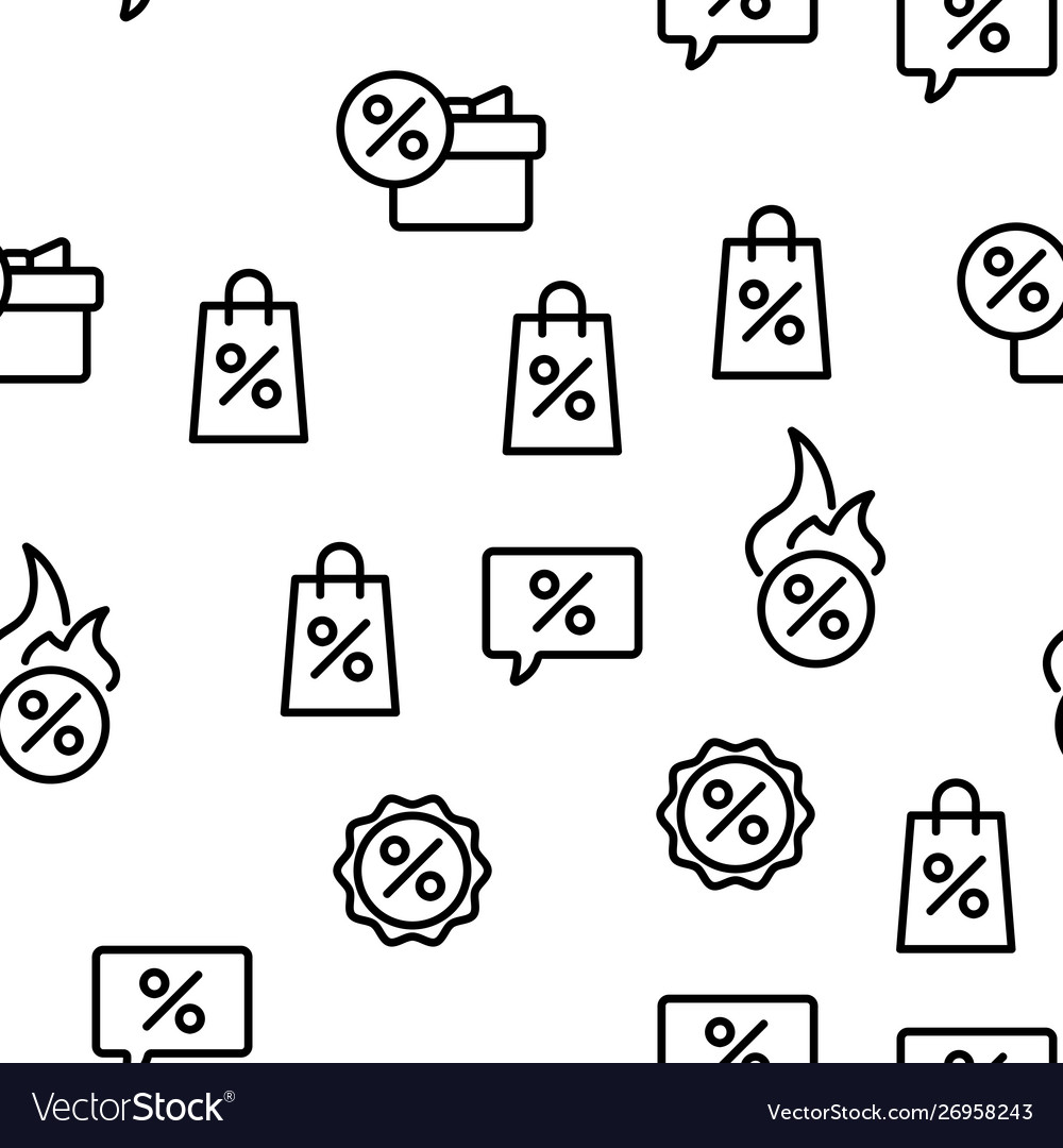 Discount seamless pattern Royalty Free Vector Image