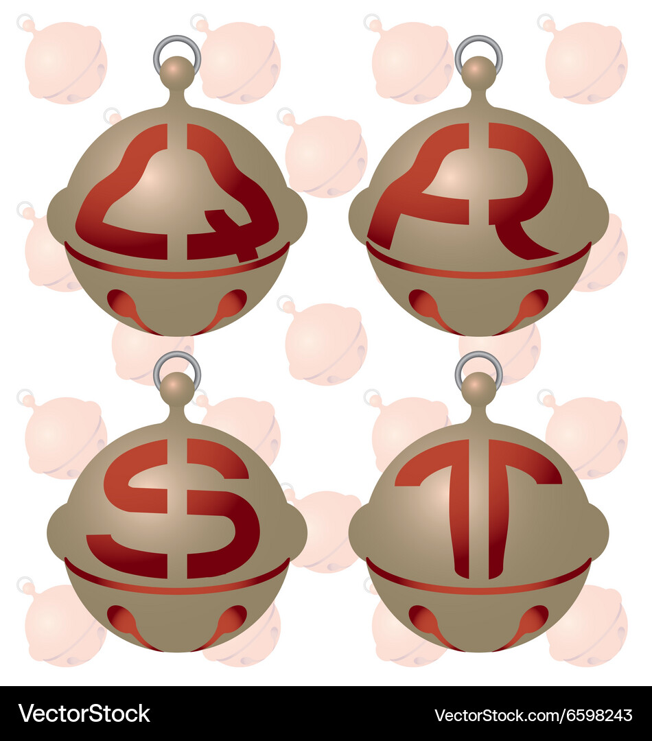 English alphabet on a beautiful bell Royalty Free Vector