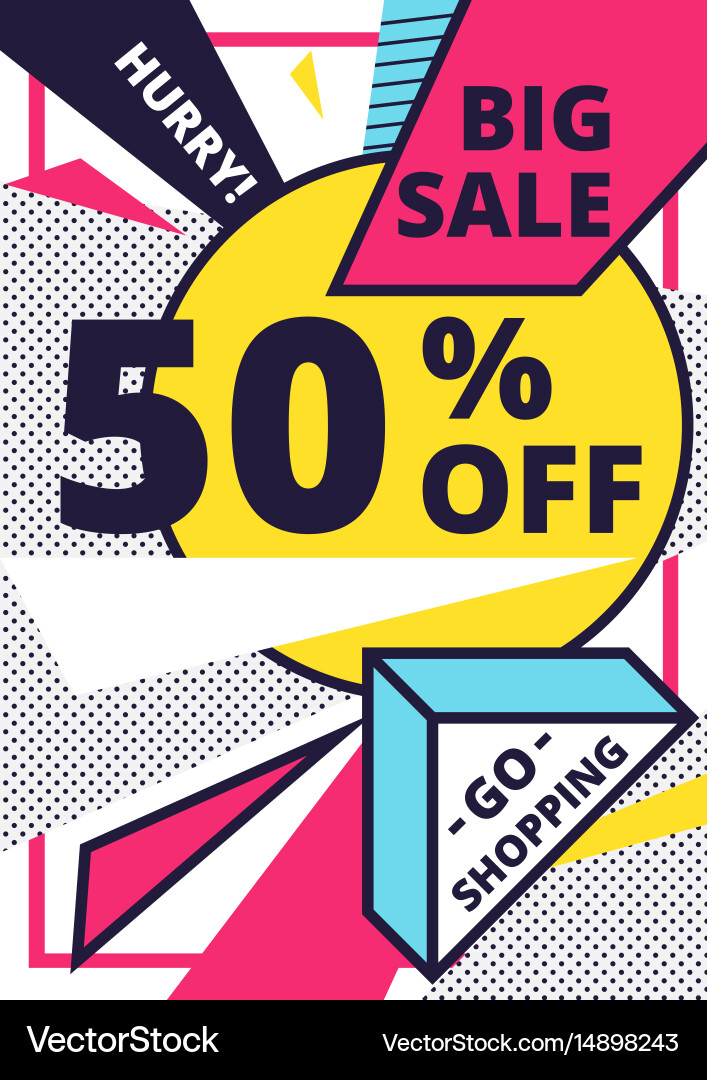 Flat design sale website banner template Vector Image