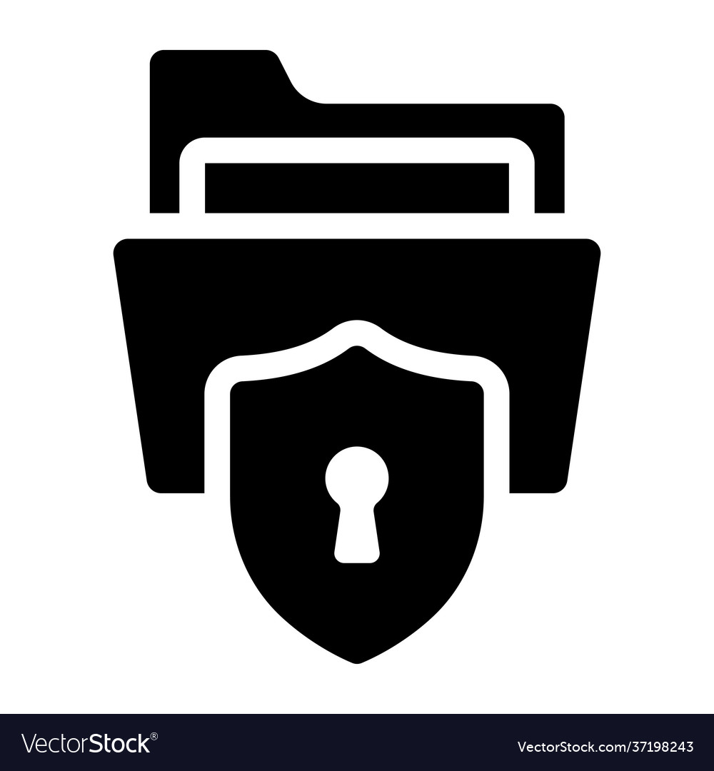 Folder protection Royalty Free Vector Image - VectorStock