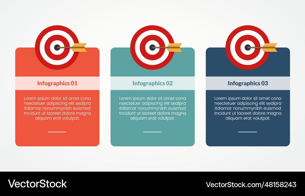 Goals or business target infographic concept Vector Image